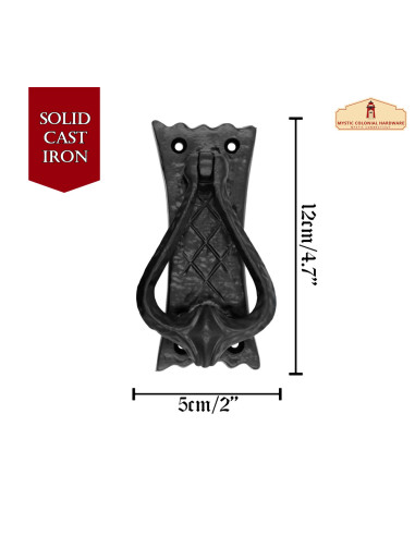 Medieval cast iron knocker rustic model (12 cm.) ⚔️ Medieval Shop