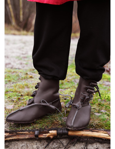 Buskins Viking Boots in Dark Brown ⚔️ Medieval Shop