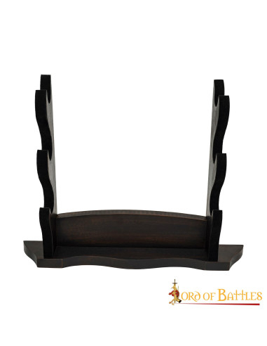 Three-tier wooden table stand for swords ⚔️ Medieval Shop