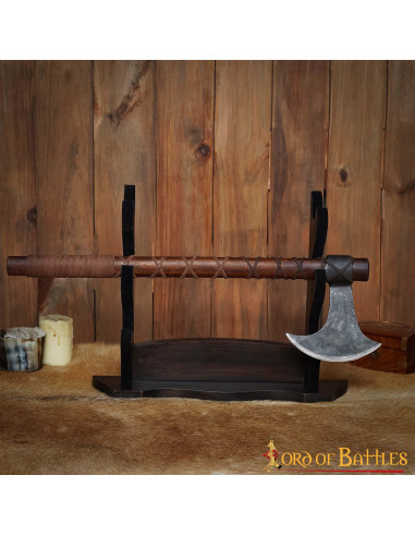 Three-tier wooden table stand for swords ⚔️ Medieval Shop