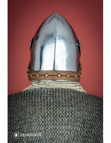 Medieval basin with full visor, polished steel ⚔️ Medieval Shop