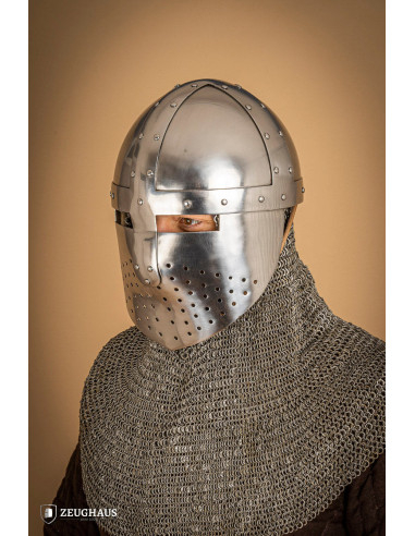 Spangenhelm helmet with visor (2 mm.) ⚔️ Medieval Shop