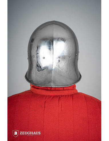 Sallet-type open helmet, polished finish (1.6 mm.) ⚔️ Medieval Shop
