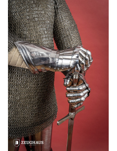 German medieval gauntlets 15th century polished steel (1.2 mm.) ⚔️ ...