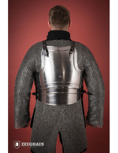 Medieval warrior cuirass with polished steel cuffs ⚔️ Medieval Shop
