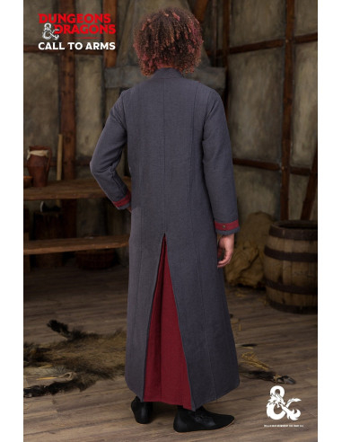 Medieval witch coat, gray-red color ⚔️ Medieval Shop