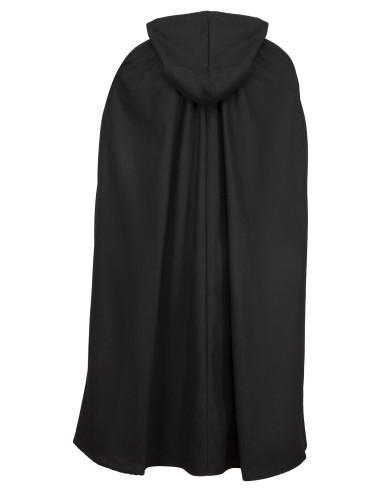 Basic medieval cape with hood, brown and black ⚔️ Medieval Shop