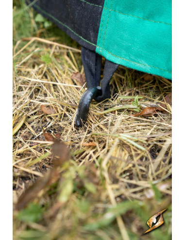 Medieval marquee tent, black-green 4 x 4 meters (Compact Version) ⚔️ ...