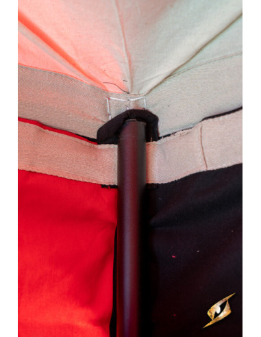 Medieval marquee tent, black-red 4 x 4 meters (Compact Version) ⚔️ ...