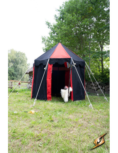 Pavilion medieval tent, black-red 3 meters. (Compact Version) ⚔️ ...