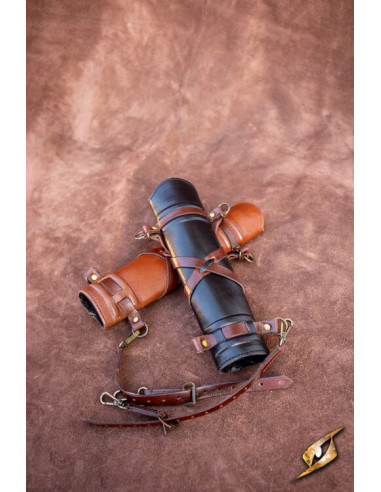 Baldric with medieval sword belt, black ⚔️ Medieval Shop