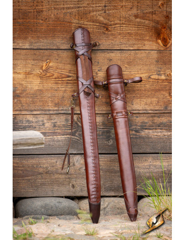 Sword sheath for brown belts (94 cm.) ⚔️ Medieval Shop