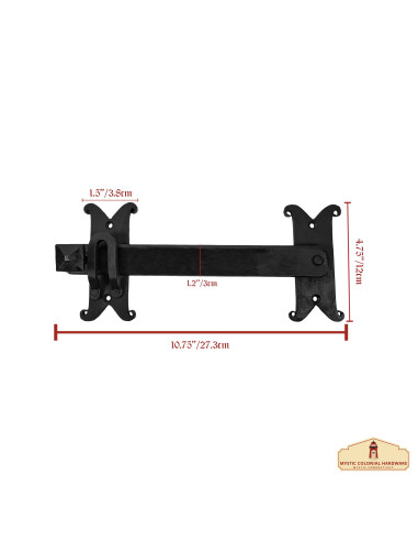 Medieval wrought iron door latch (27.3 cm.) ⚔️ Medieval Shop