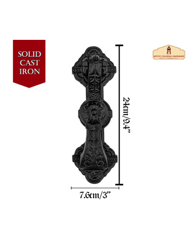 Medieval wrought iron knocker, classic model (24 cm.) ⚔️ Medieval Shop