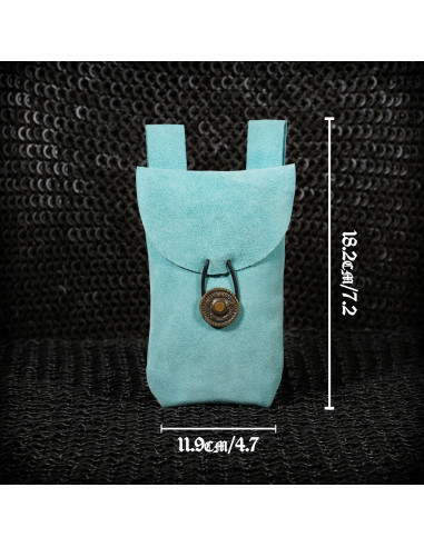 Medieval Renaissance Alms Bag, Light Blue ⚔️ Medieval Shop