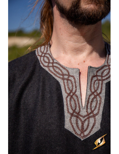 Medieval Tunic for Men Model Fimbul, Black ⚔️ Medieval Shop