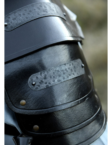 Medieval Leather Shoulder Pad Model Balor, Black ⚔️ Medieval Shop