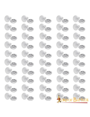 Set of 50 medieval steel buttons ⚔️ Medieval Shop