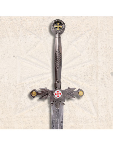 Templar Sword with Wall Mount (117 cm.) ⚔️ Medieval Shop