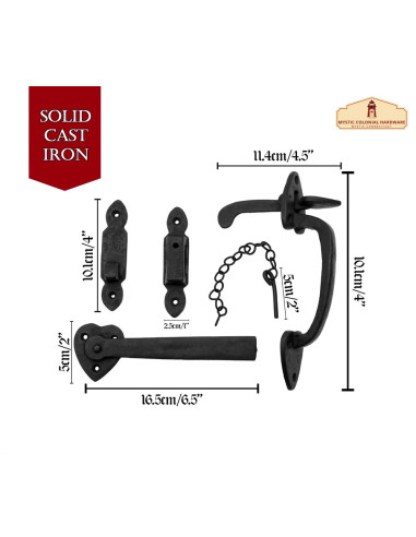 Medieval latch with handle, wrought iron ⚔️ Medieval Shop